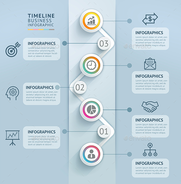 Infographic Timeline Template Psd